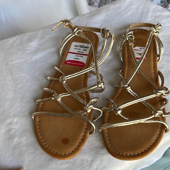Report | Shoes | Report Gold Metallic Chunky Sandals | Poshmark